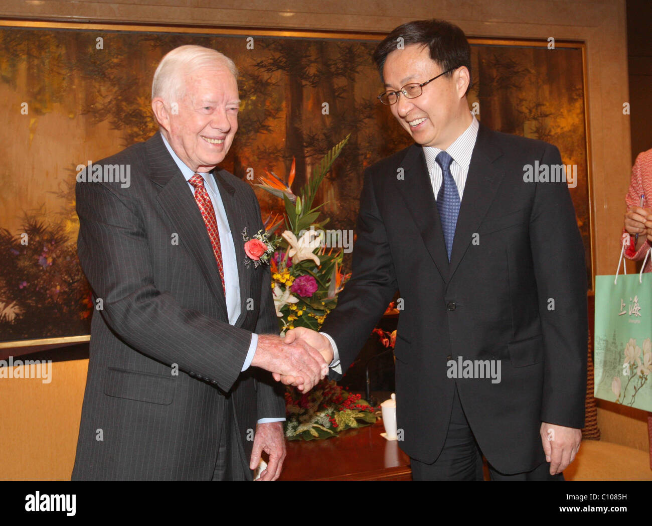 Former US President Jimmy Carter attends the opening ceremony of a ...