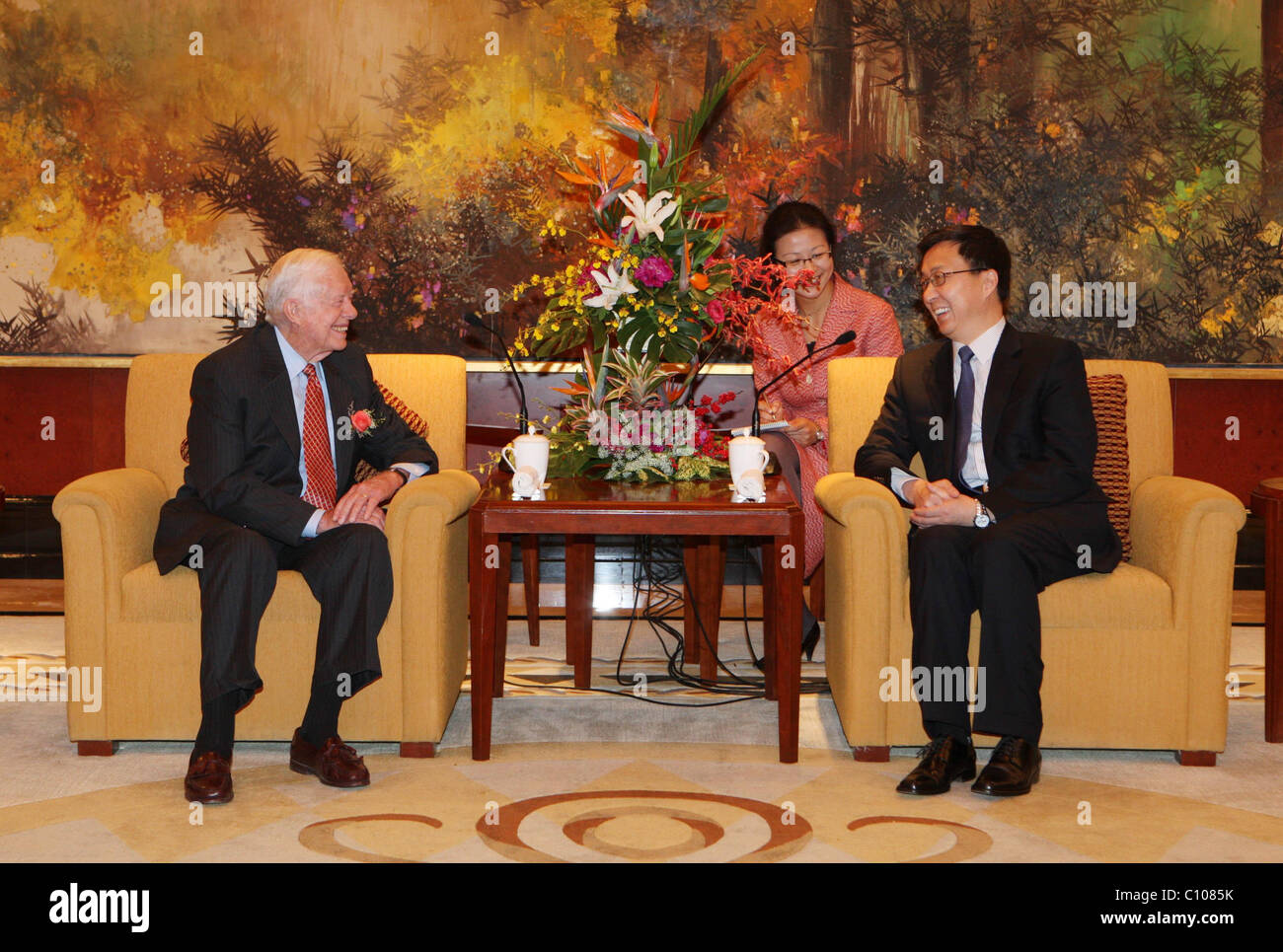 Former US President Jimmy Carter attends the opening ceremony of a ...