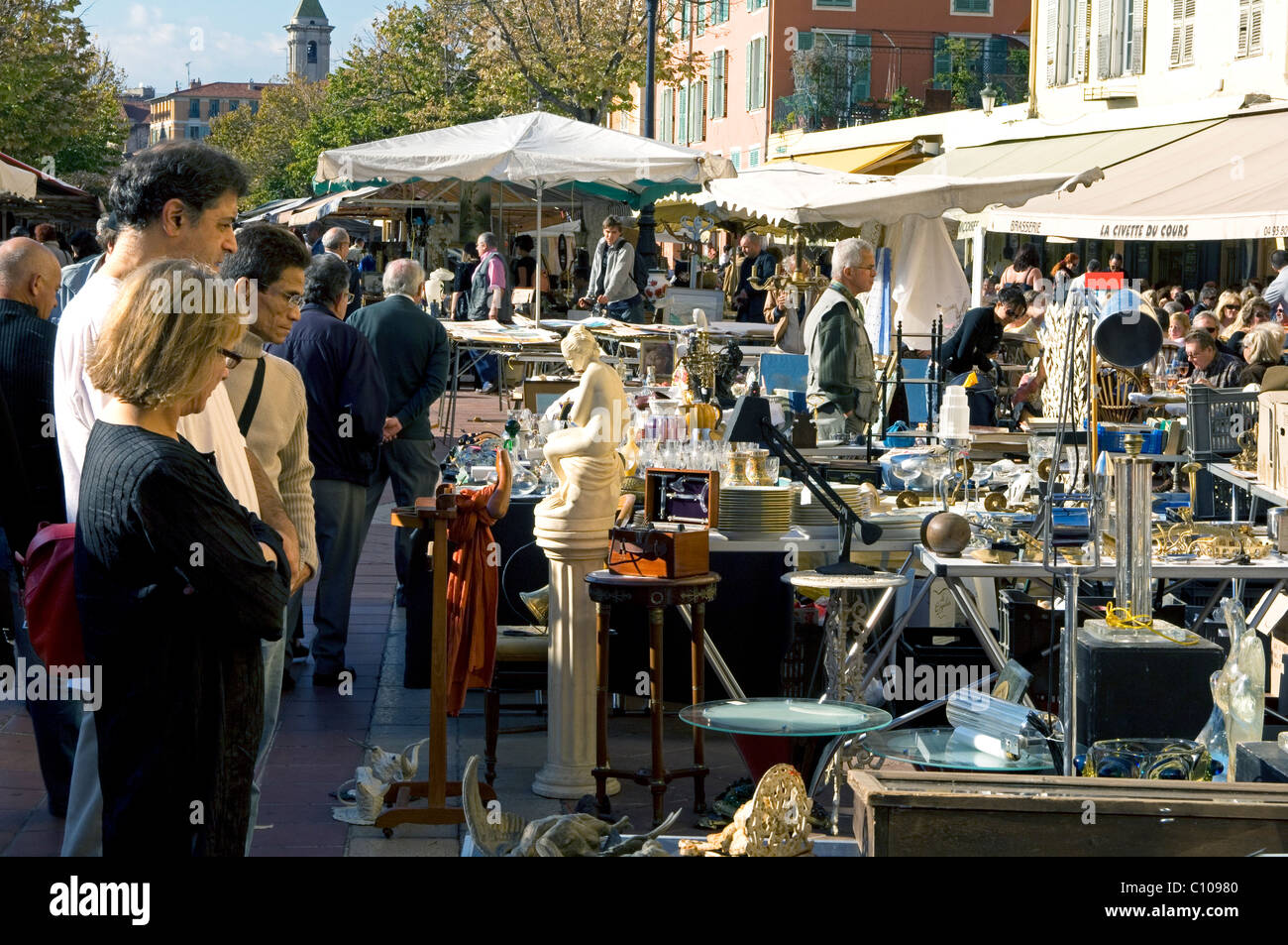 Nice old town antiques market hi-res stock photography and images - Alamy