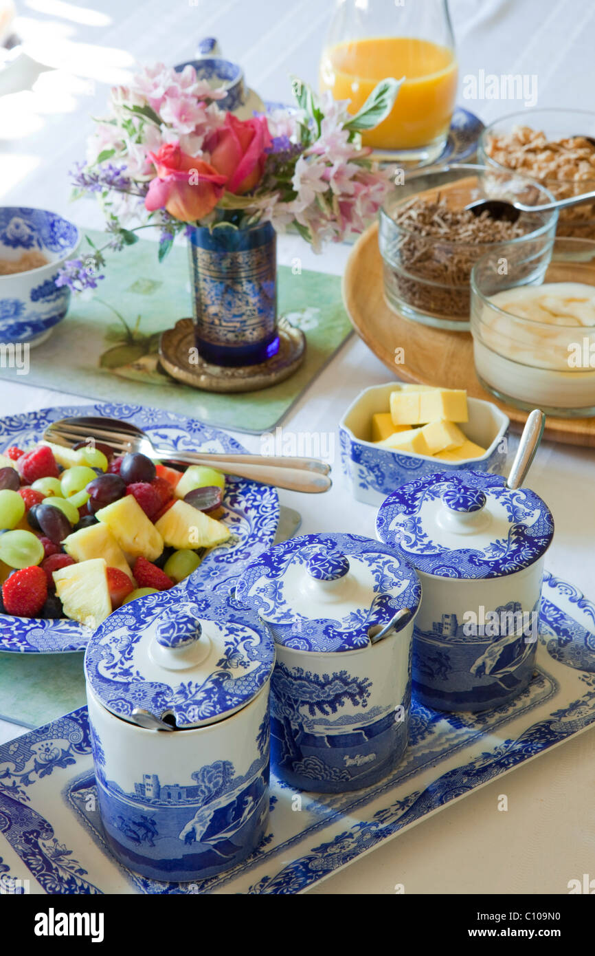 Breakfast on a sunny table Stock Photo - Alamy