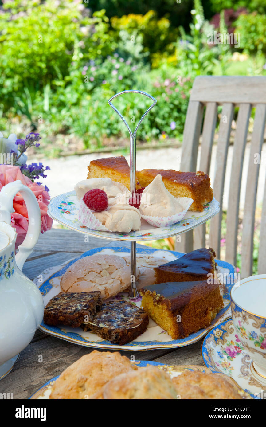 Traditional cream tea with vintage china, Strawberries,scones and cream ...