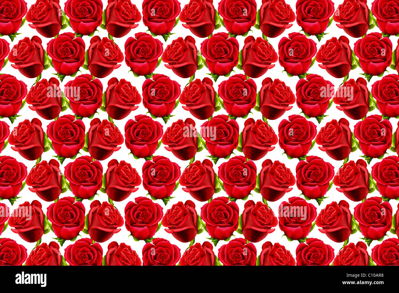 Red roses in a pattern or wallpaper Stock Photo - Alamy
