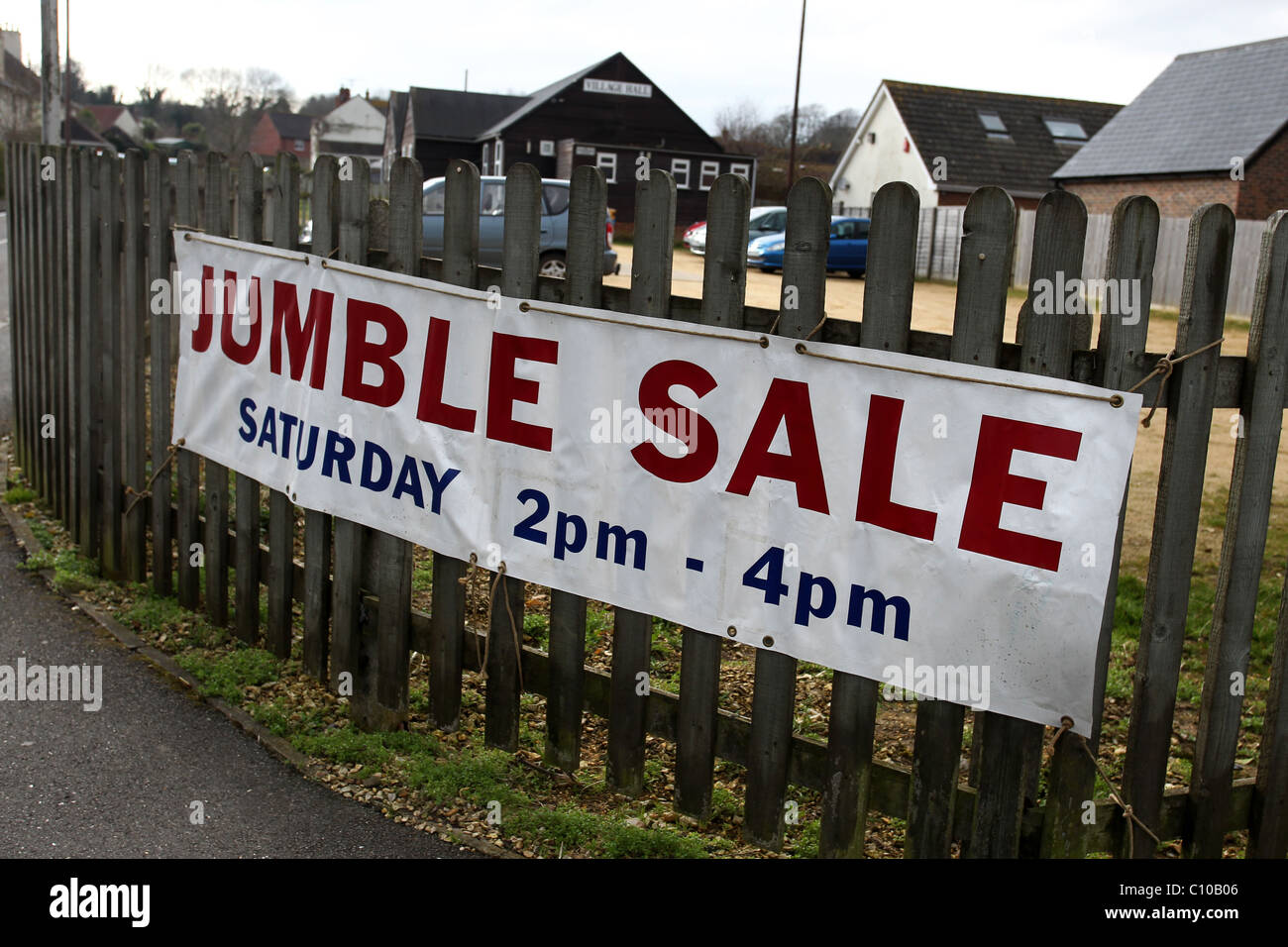 Jumble sale sign hi-res stock photography and images - Alamy