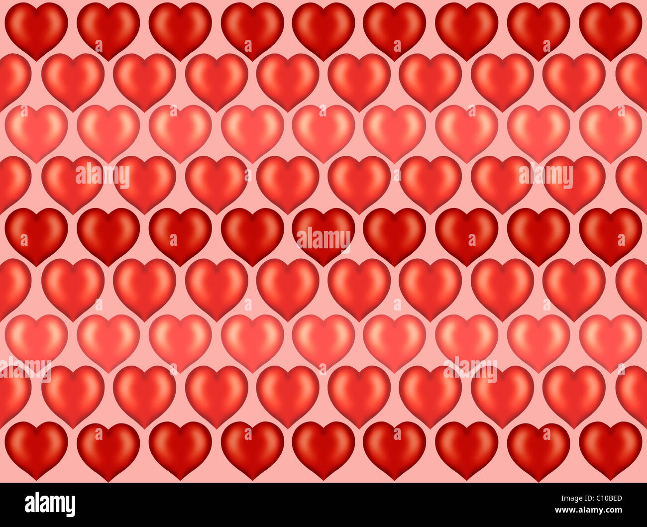 Red hearts wallpaper or background pattern Stock Photo - Alamy