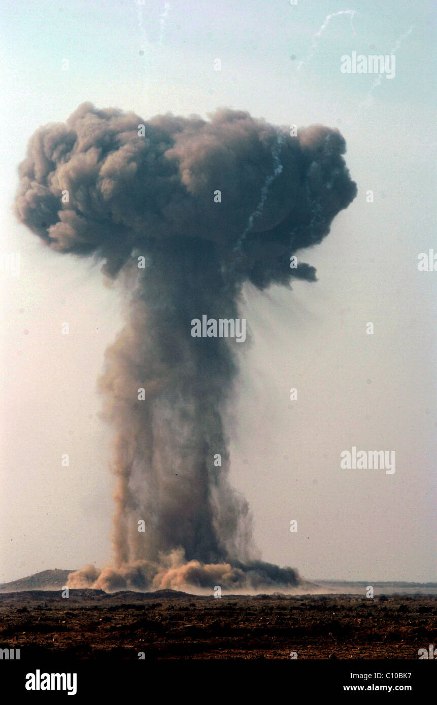 A mushroom cloud forms when 3 tones of old Stock Photo - Alamy