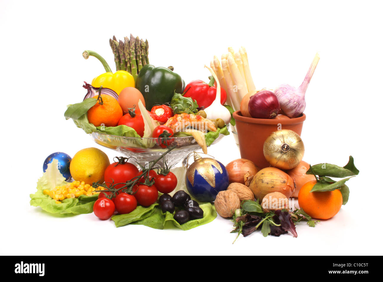 Various fresh products to make a healthy salad Stock Photo - Alamy