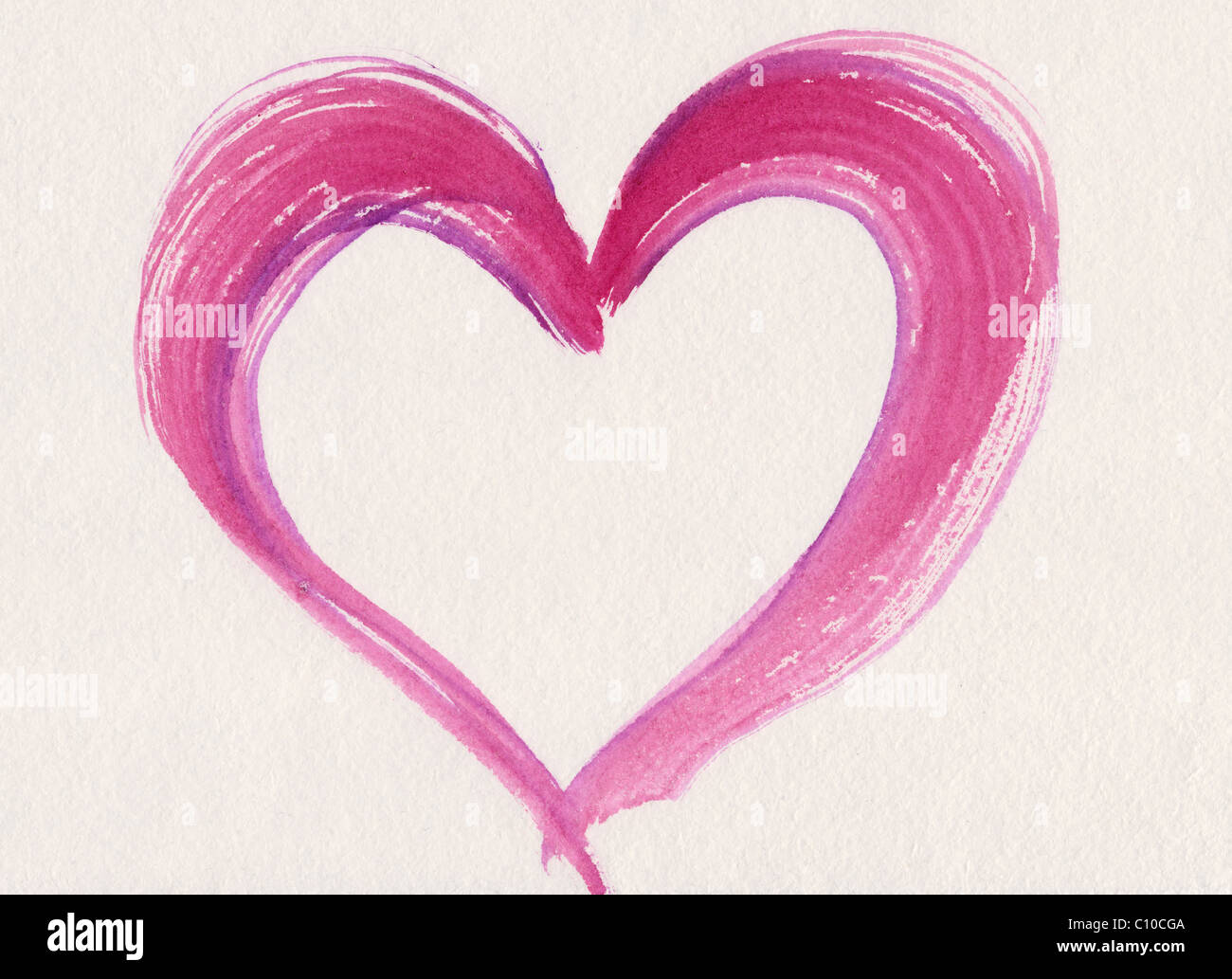 Pink heart painting Stock Photo - Alamy