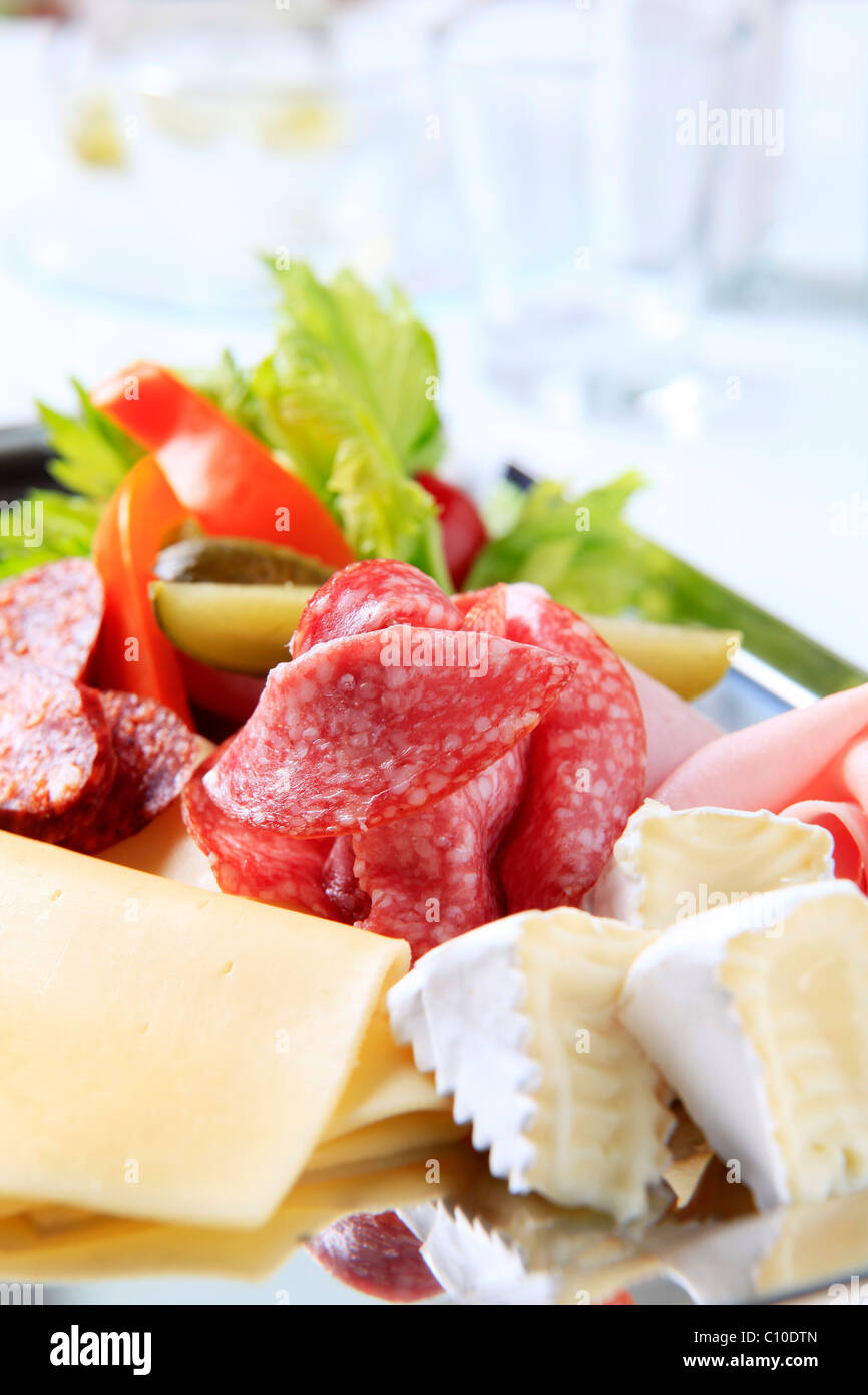 Closeup on ham salami cheese hi-res stock photography and images - Alamy
