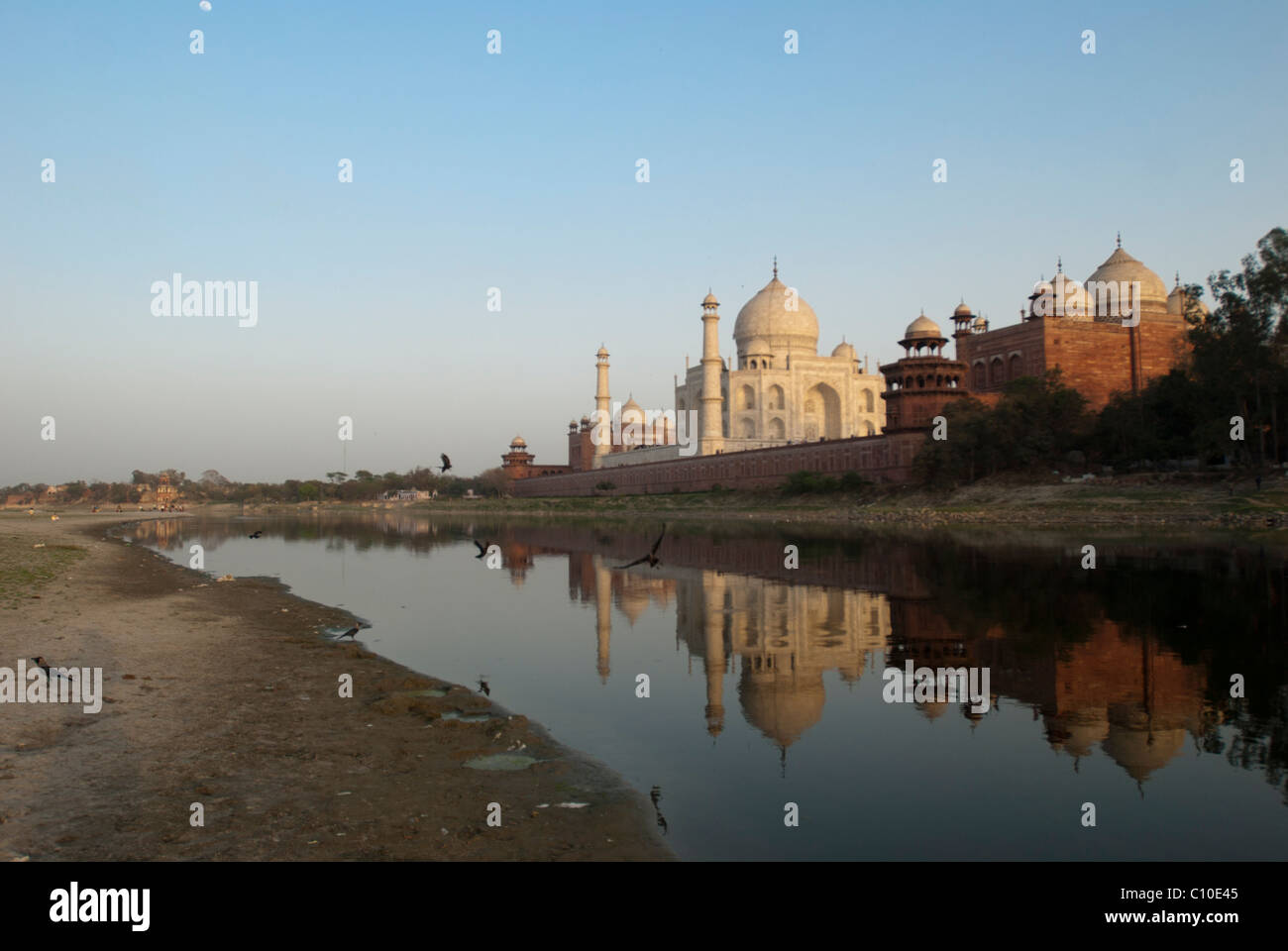 Taj Mahal seen from the Yamuna River, Agra, India, Taj Mahal, UNESCO ...