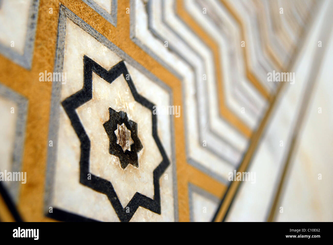 Detail of inlay work, Taj Mahal, UNESCO World Heritage Site, Agra ...