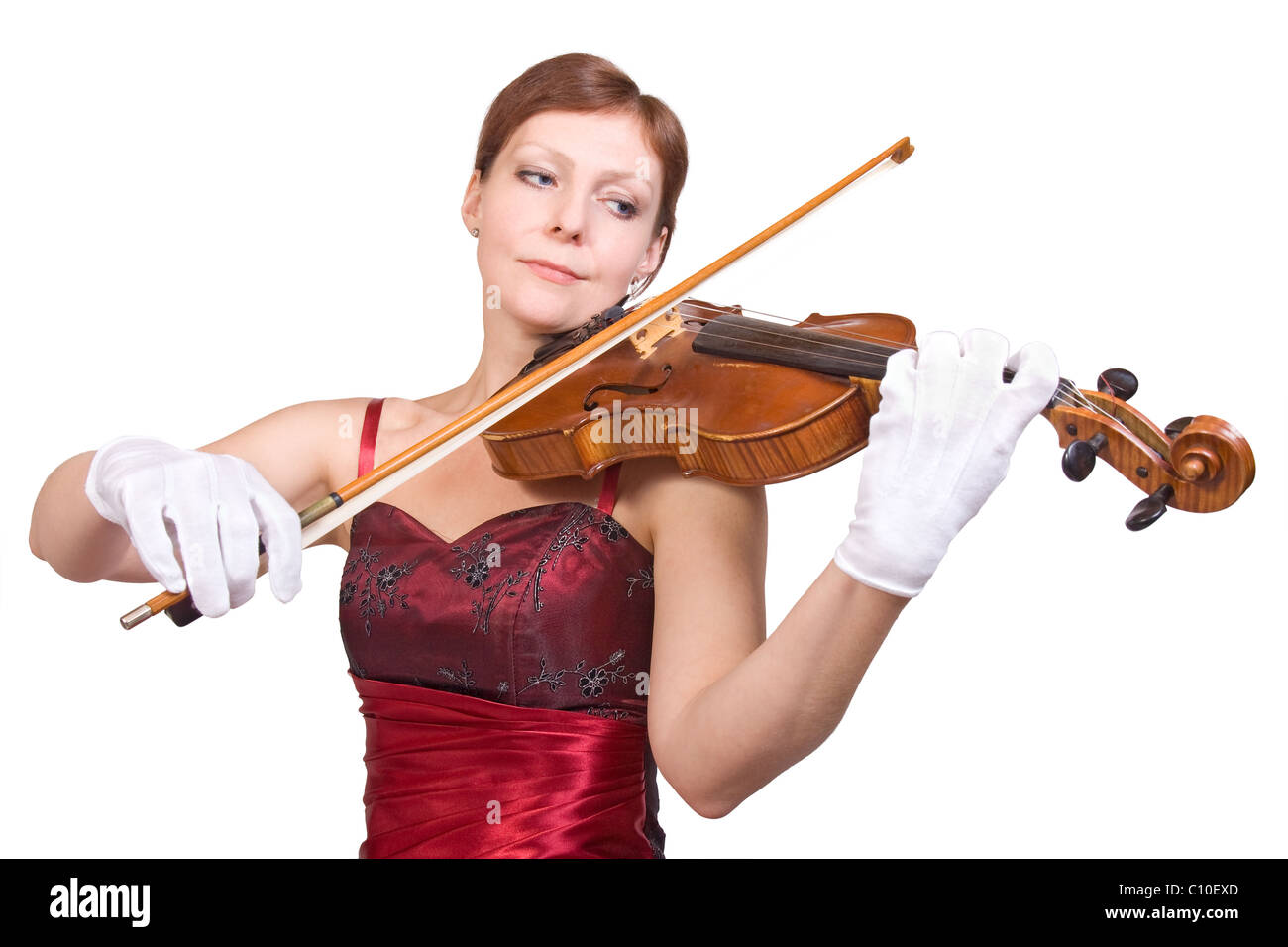 young woman plays the viola Stock Photo - Alamy