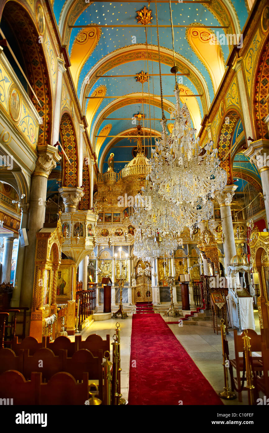 The unusual Baroque interior of the Greek Orthodox Metropolitan ...