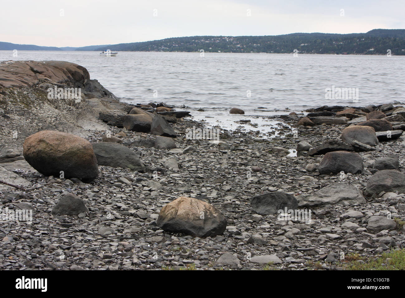 Coastal stones in the Oslo fjord. Norway Stock Photo - Alamy