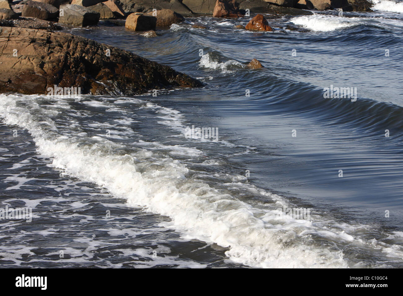 Waves of the North Sea in the Oslo fjord. Norway Stock Photo - Alamy