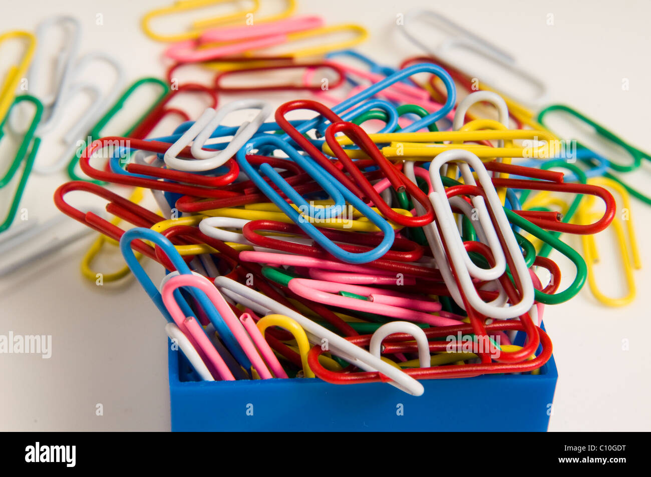 paper clips in box Stock Photo - Alamy