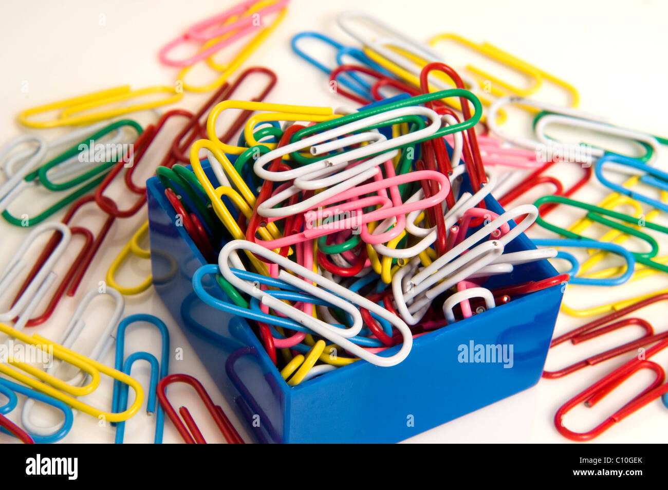 paper clips in box Stock Photo - Alamy