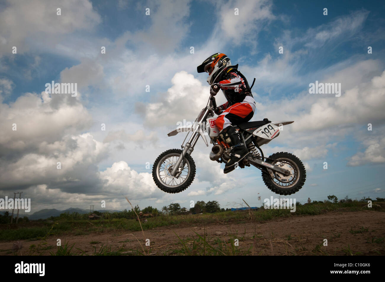 Boy on motorbike hi-res stock photography and images - Alamy