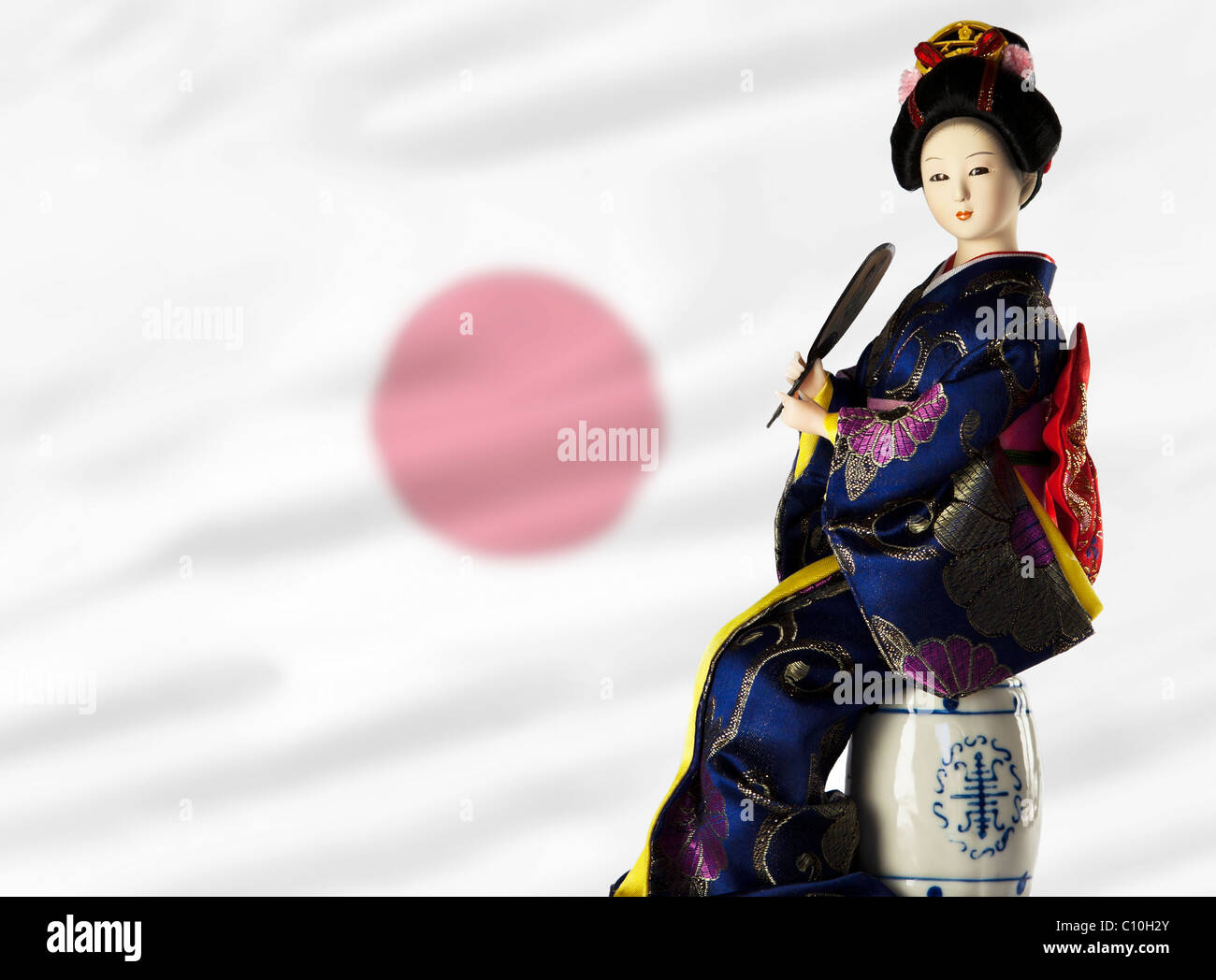 japanese traditonal girl-lady, in taditional japanese clothing, with ...