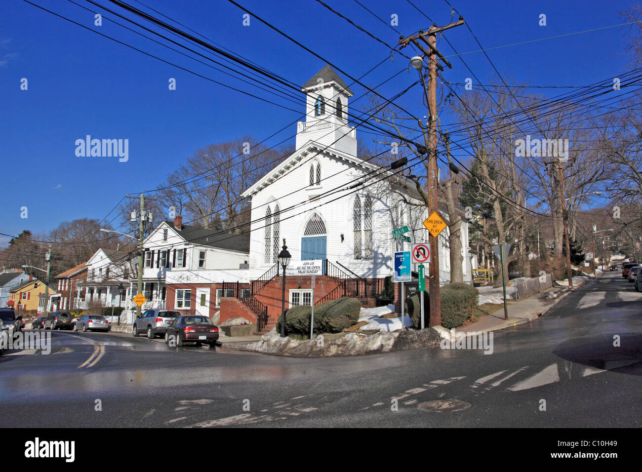 First Baptist Church, Village of Port Jefferson, Long Island, NY Stock ...