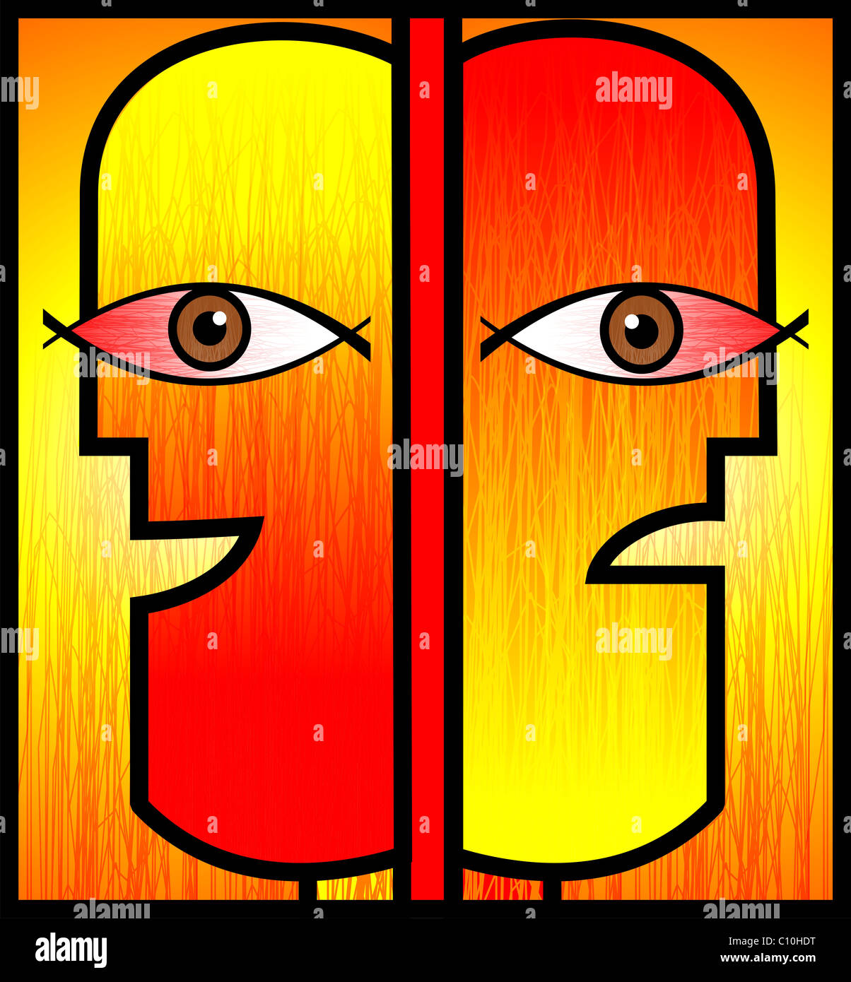 symbolic humans head Stock Photo - Alamy