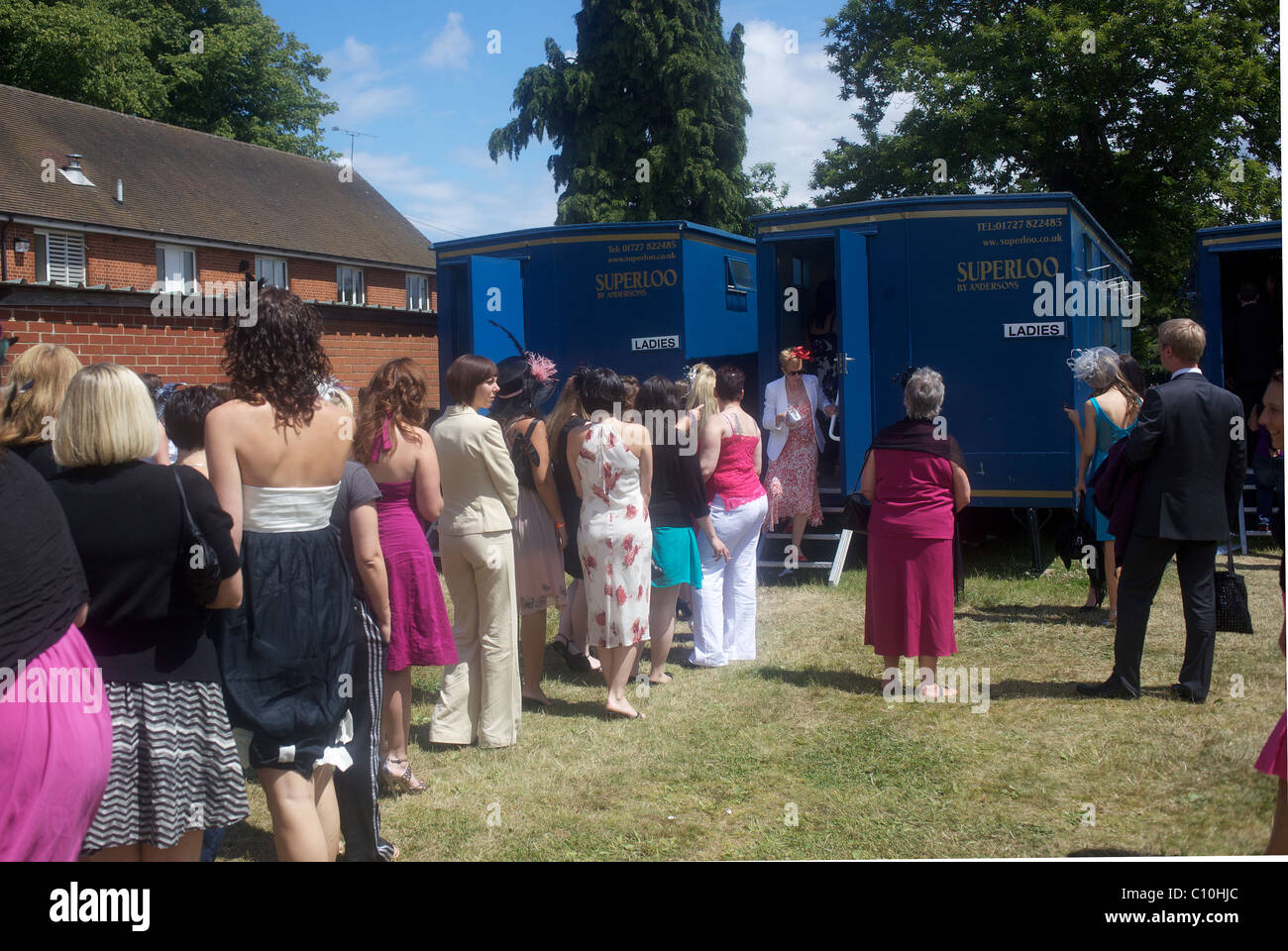 Ladies queue toilets royal ascot hi-res stock photography and images ...