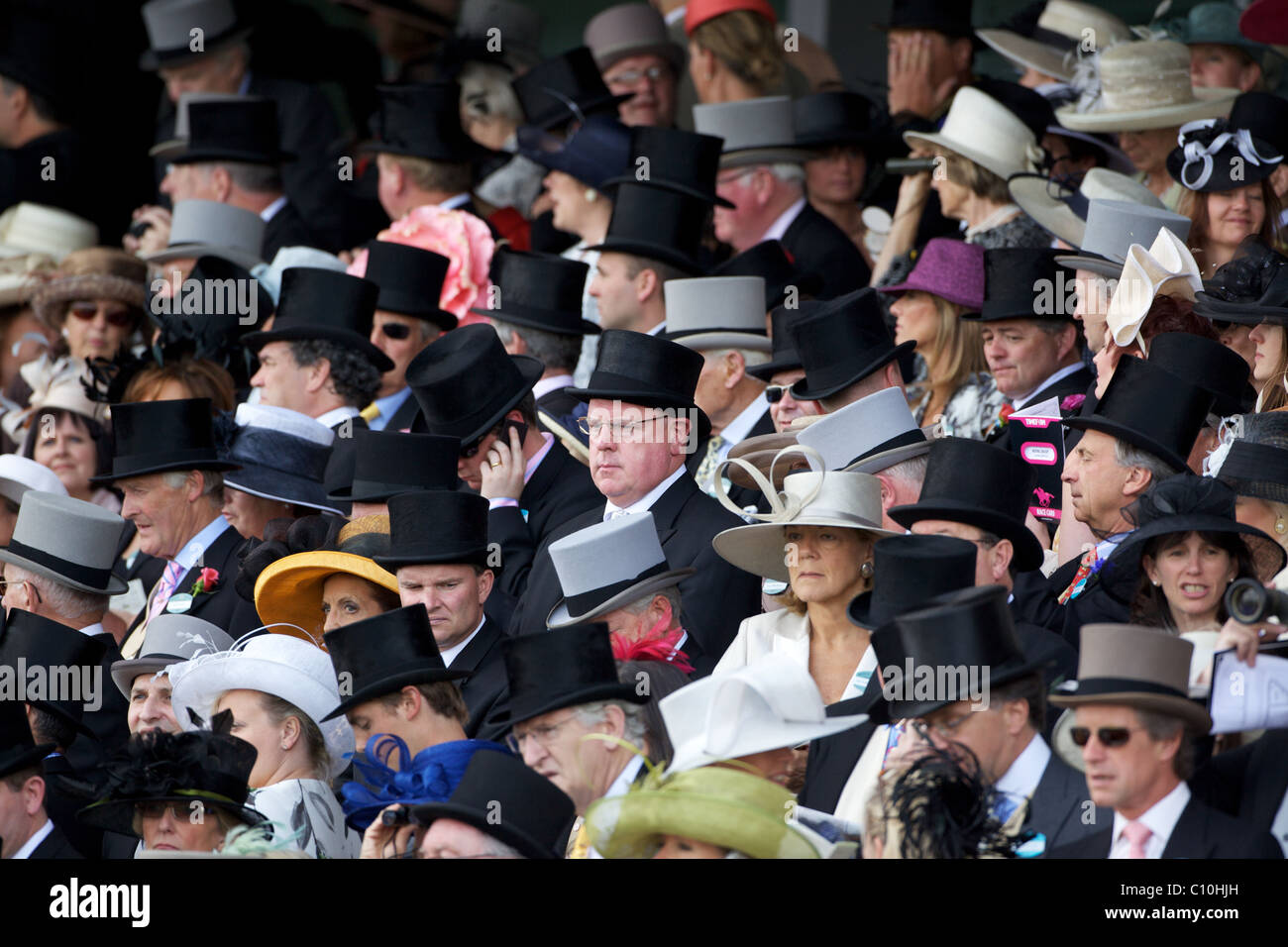 Large crowds watch the races during the race meeting at Royal Ascot ...