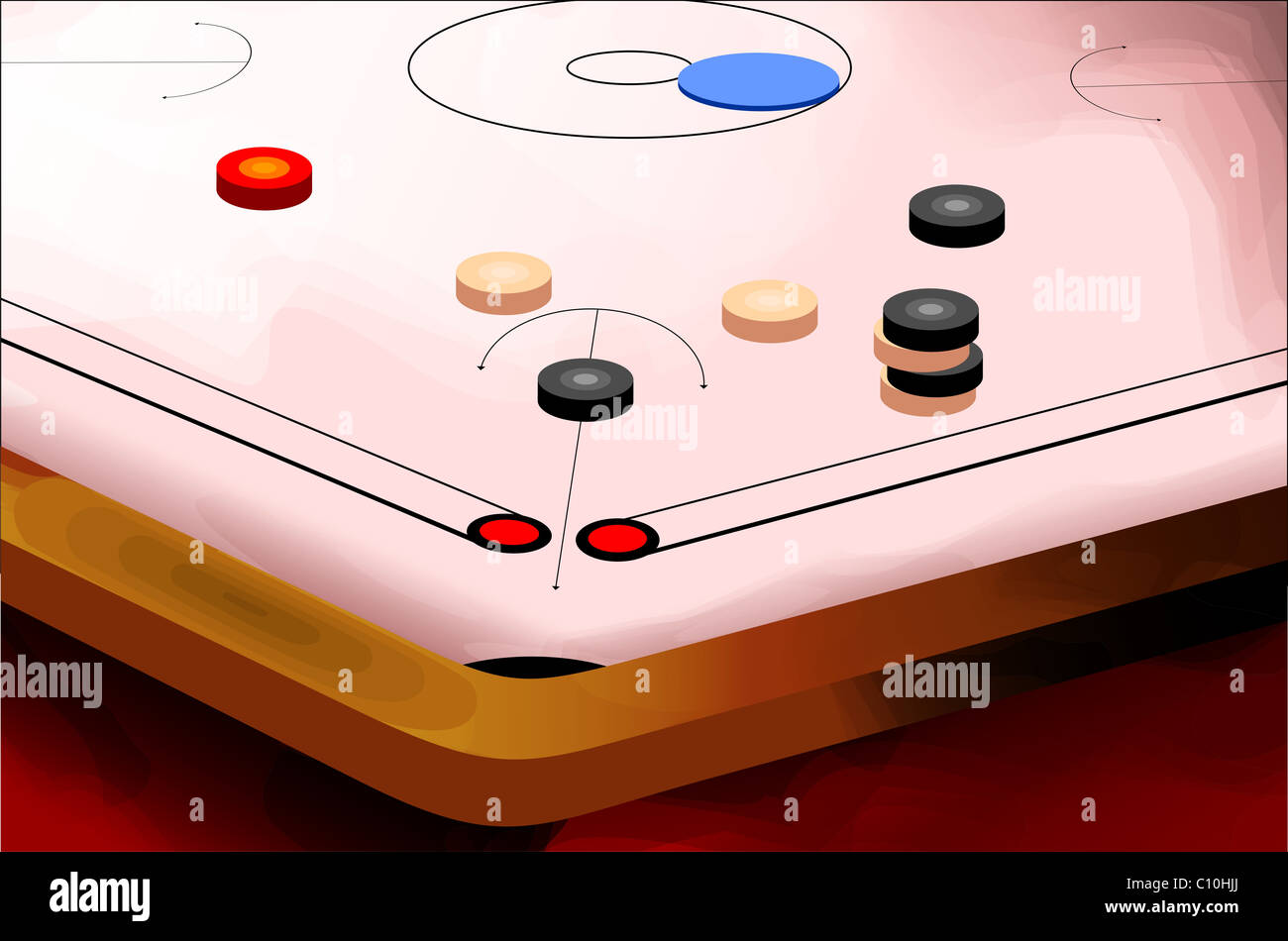 Amusing carom game Stock Photo - Alamy