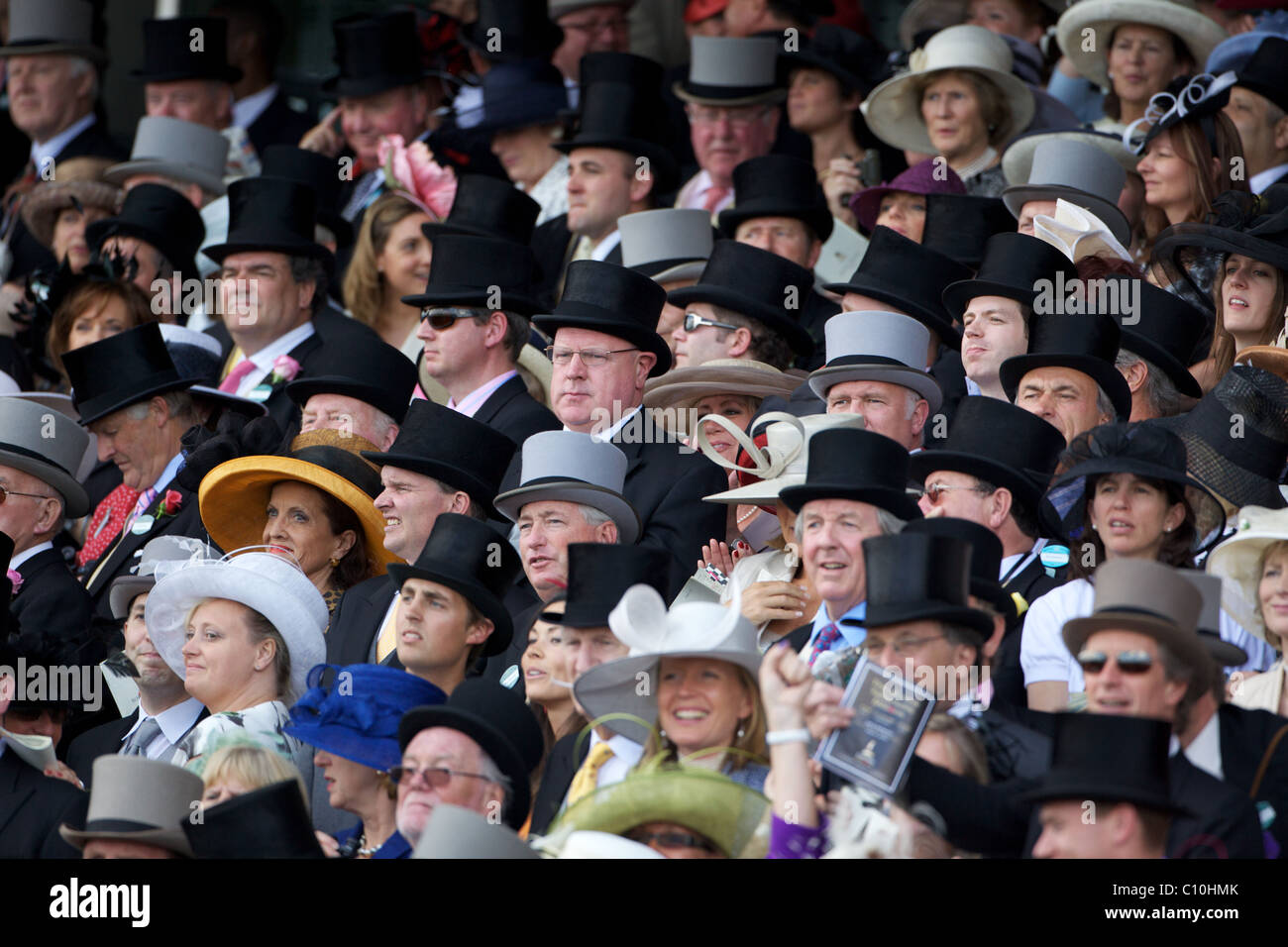 Large crowds watch the races during the race meeting at Royal Ascot ...