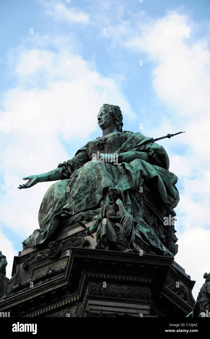 Empress Maria Theresa, 1717-1780, details of a monument, Vienna ...