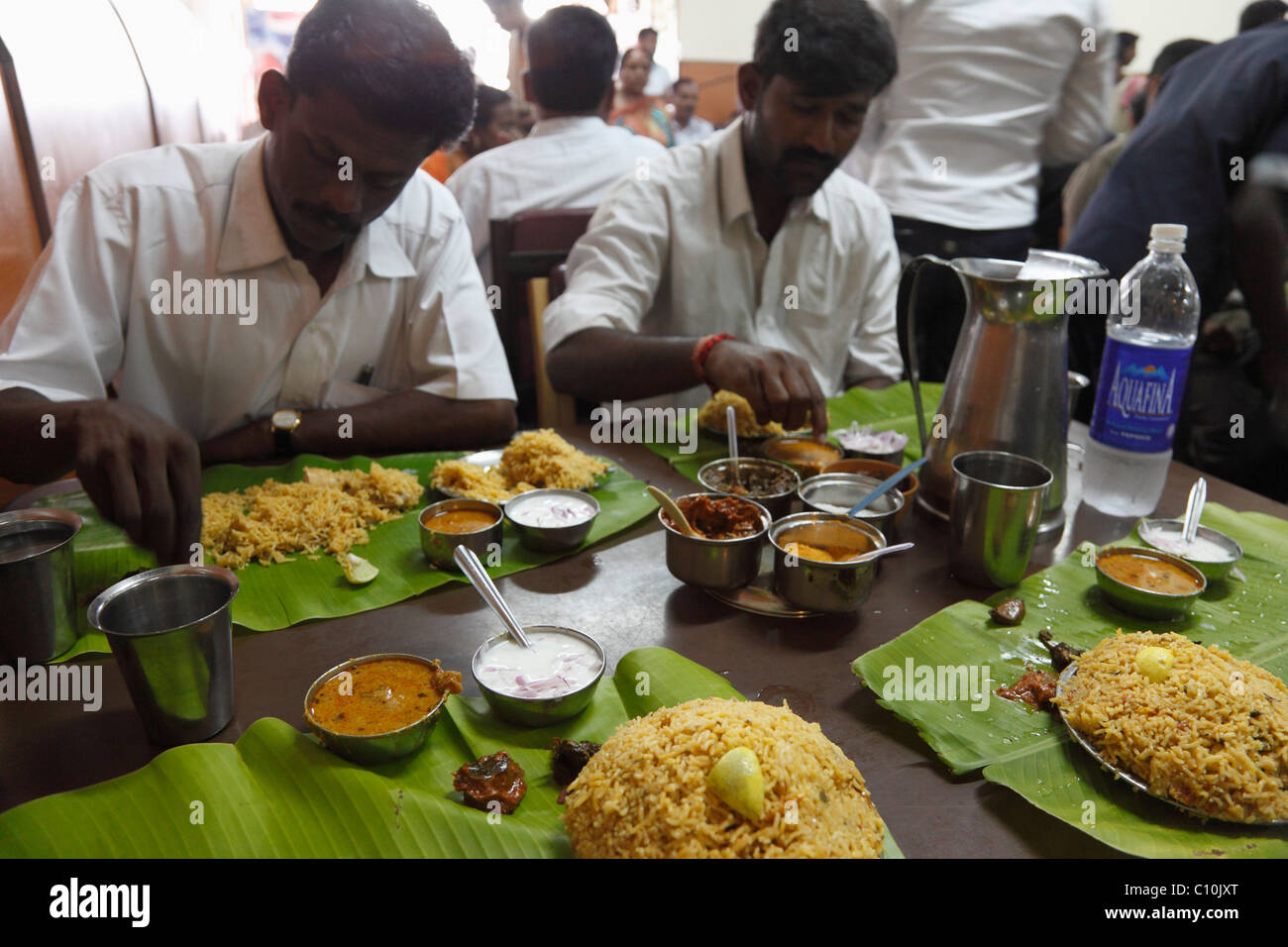 Biryani rice dish, restaurant RRR Hotel, Mysore, Karnataka, South India ...