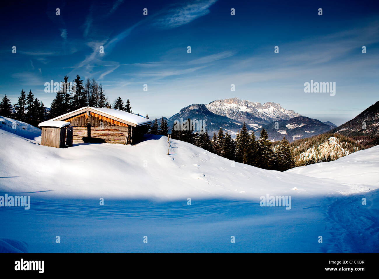 Hiking trail around Mt. Jenner, Berchtesgadener Land district, Bavaria ...