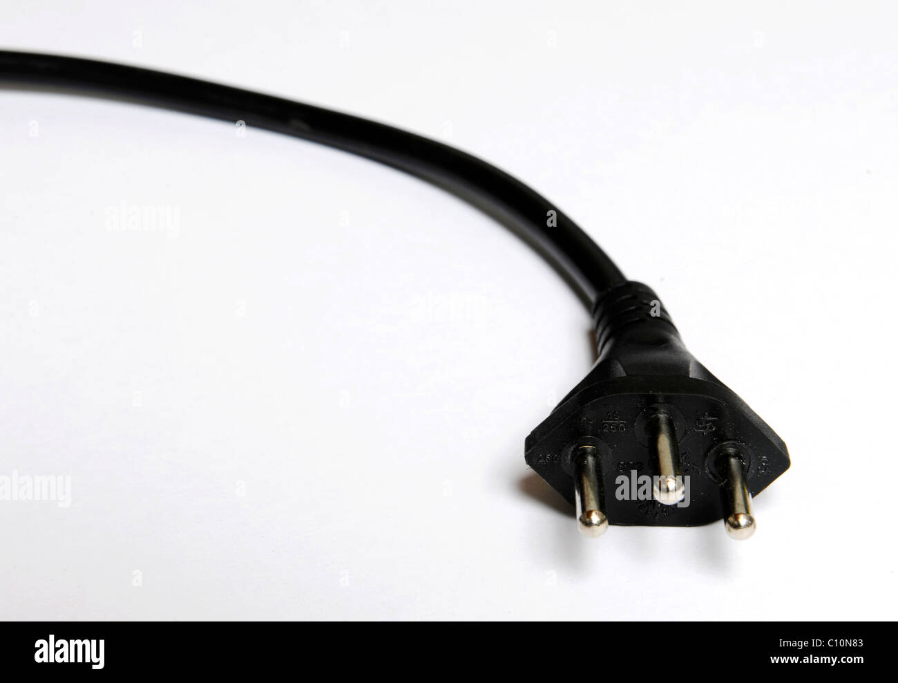 Three-pole power plug Stock Photo - Alamy