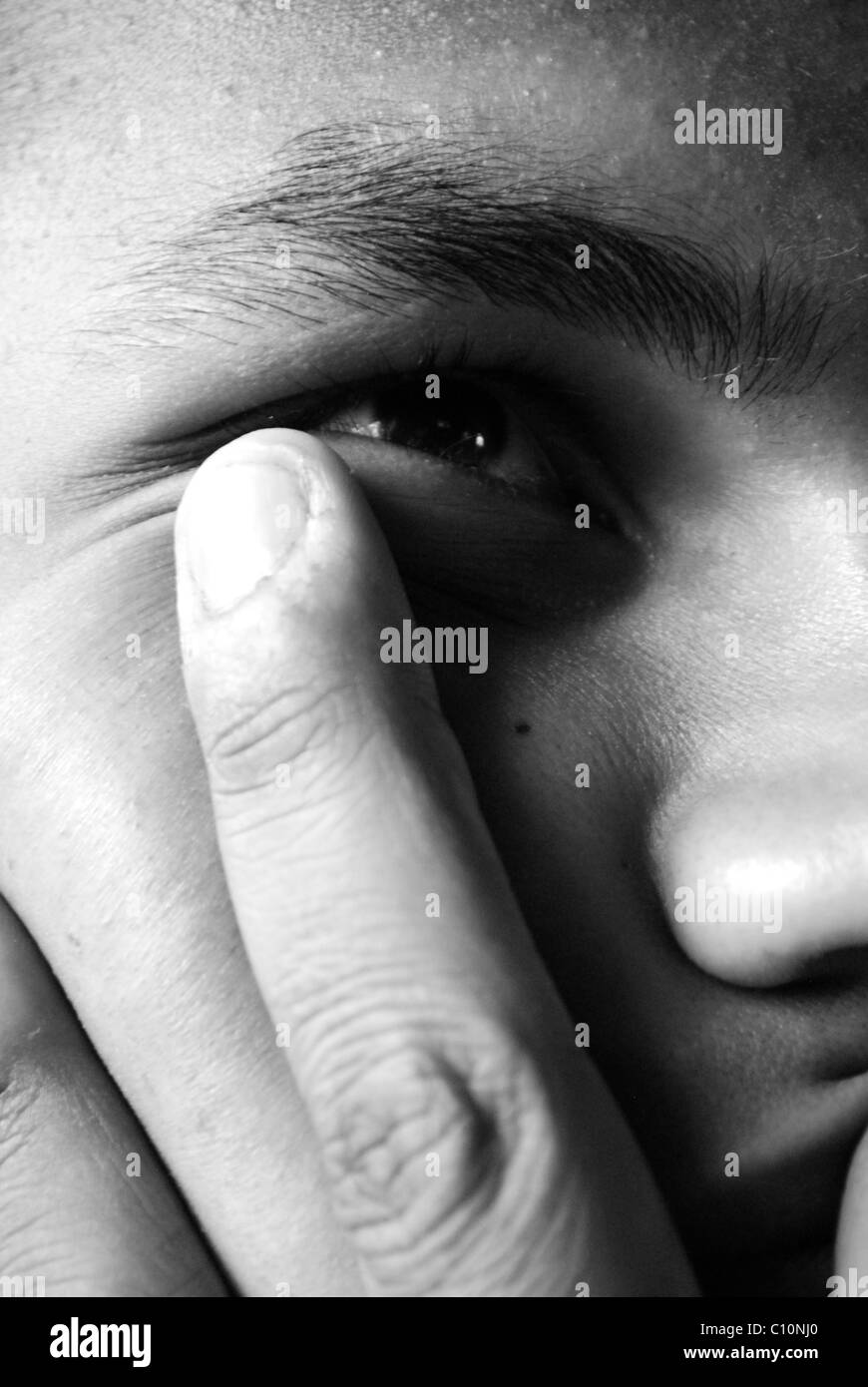 Finger feel Black and White Stock Photos & Images - Alamy