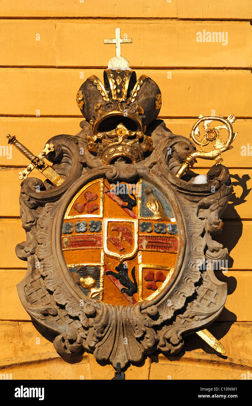 Bamberg coat of arms on the former Buergerspital, 18th century, Franz ...