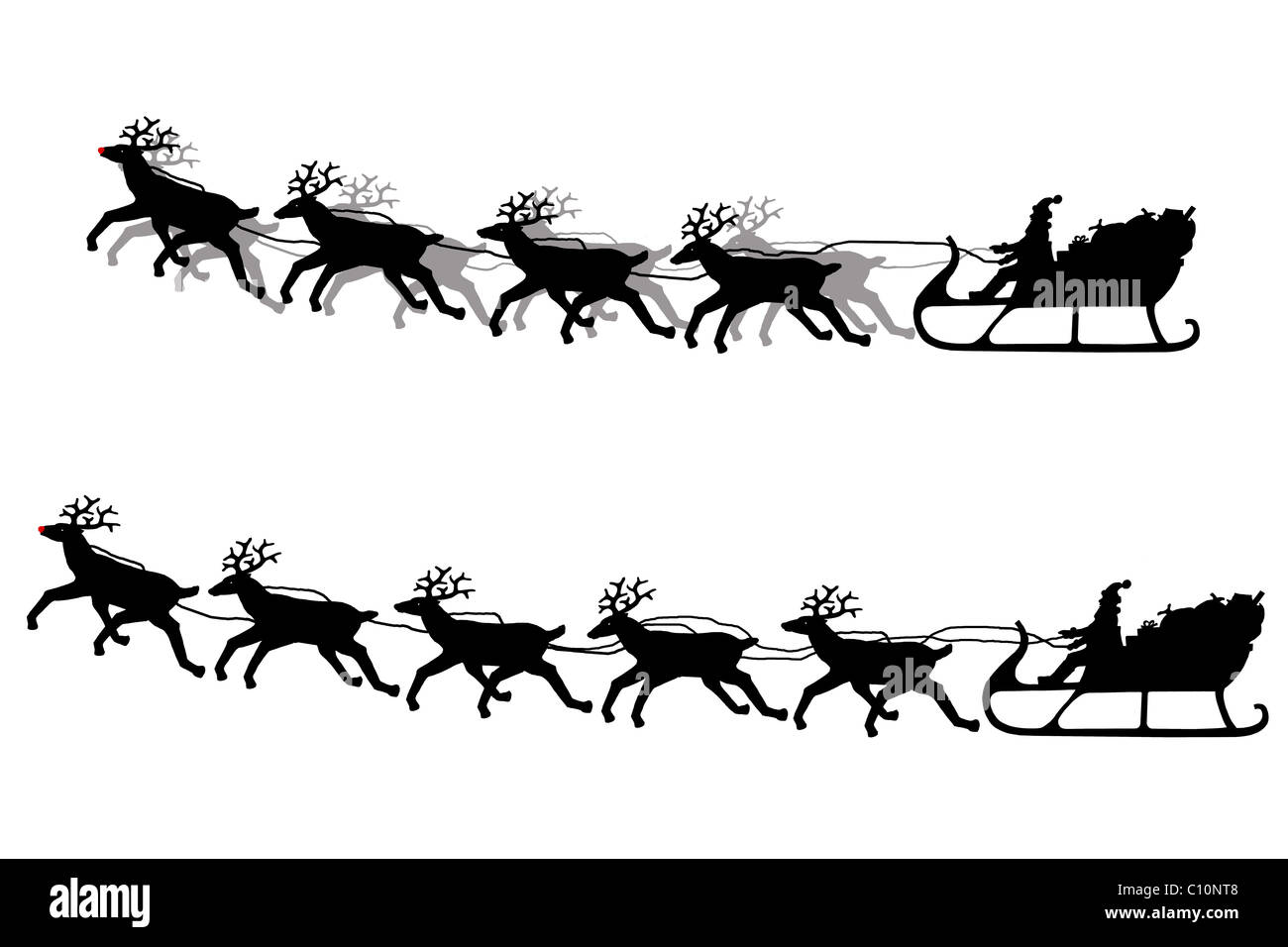 Santa sleigh Cut Out Stock Images & Pictures - Alamy