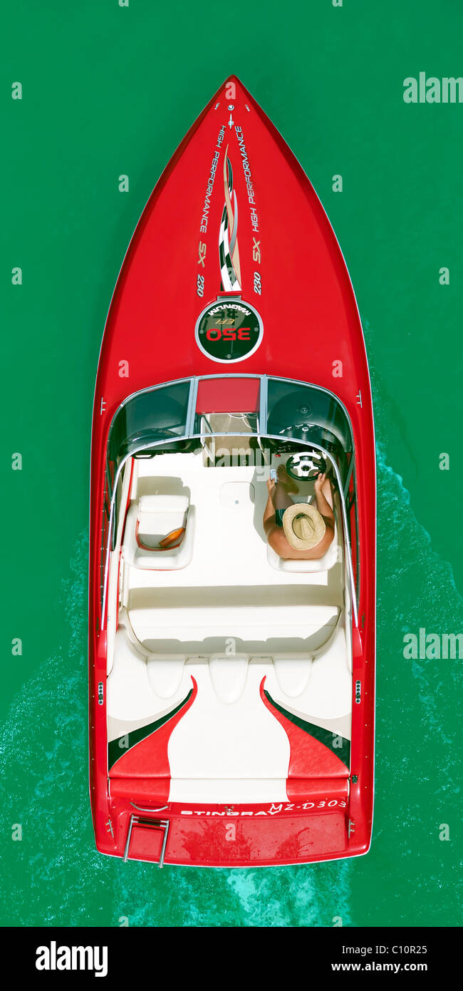 Man aerial boat hi-res stock photography and images - Alamy