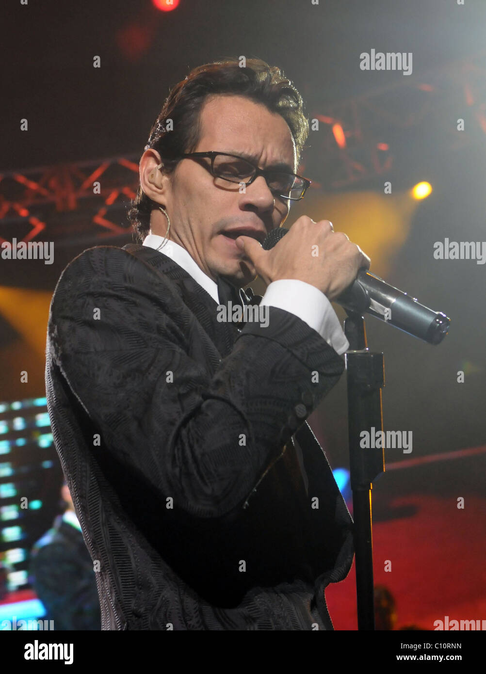 Marc Anthony performing in concert at Madison Square Garden New York ...
