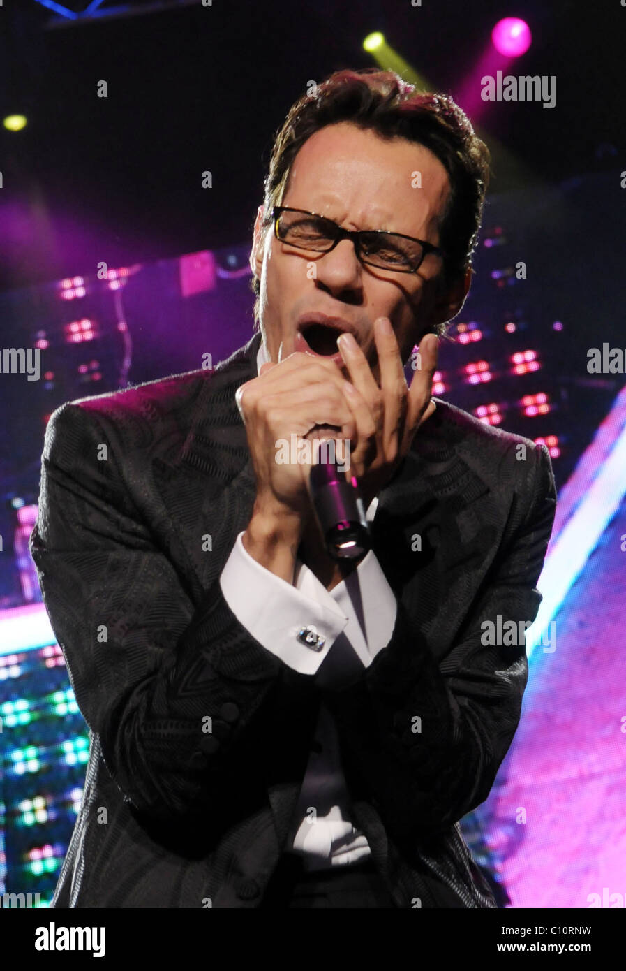 Marc Anthony performing in concert at Madison Square Garden New York ...