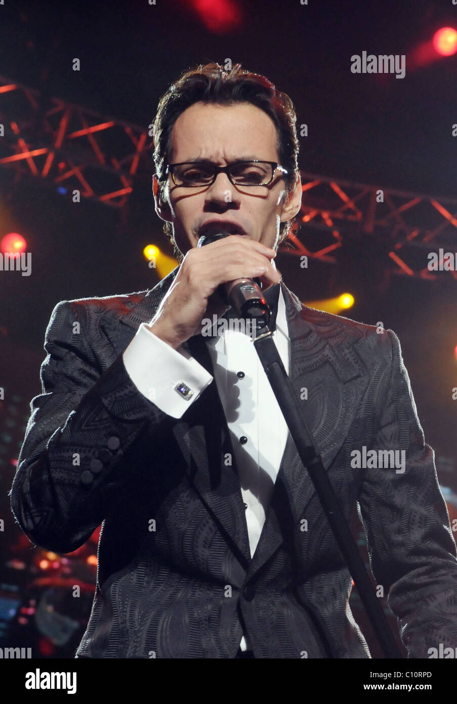 Marc Anthony performing in concert at Madison Square Garden New York ...