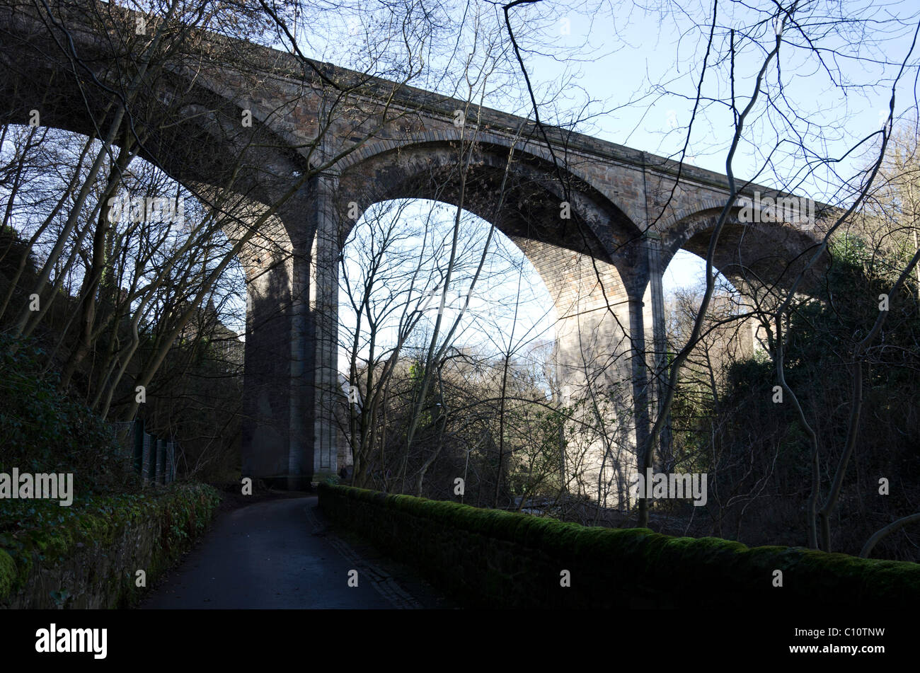 The Dean Bridge photographed from Dean Village below, Edinburgh ...