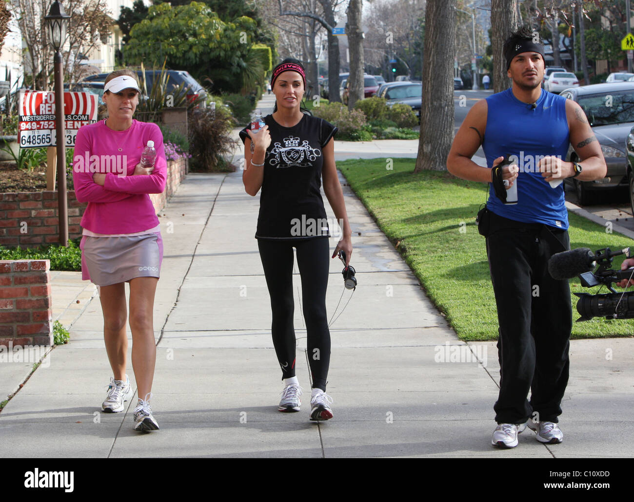 Katie Price aka Jordan, Peter Andre and a friend being filmed ...