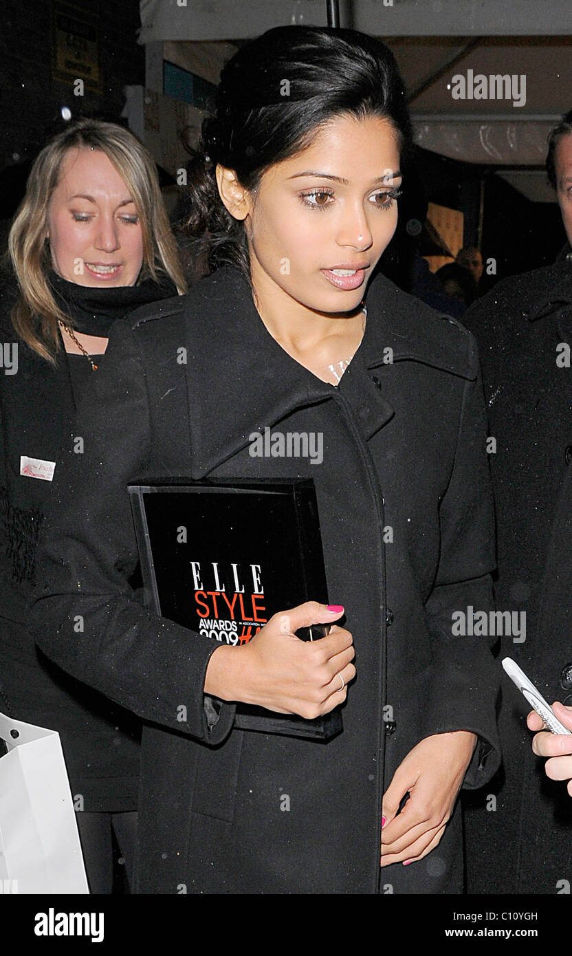 Freida Pinto Elle Style Awards 2009 held at Big Sky London - Departures ...