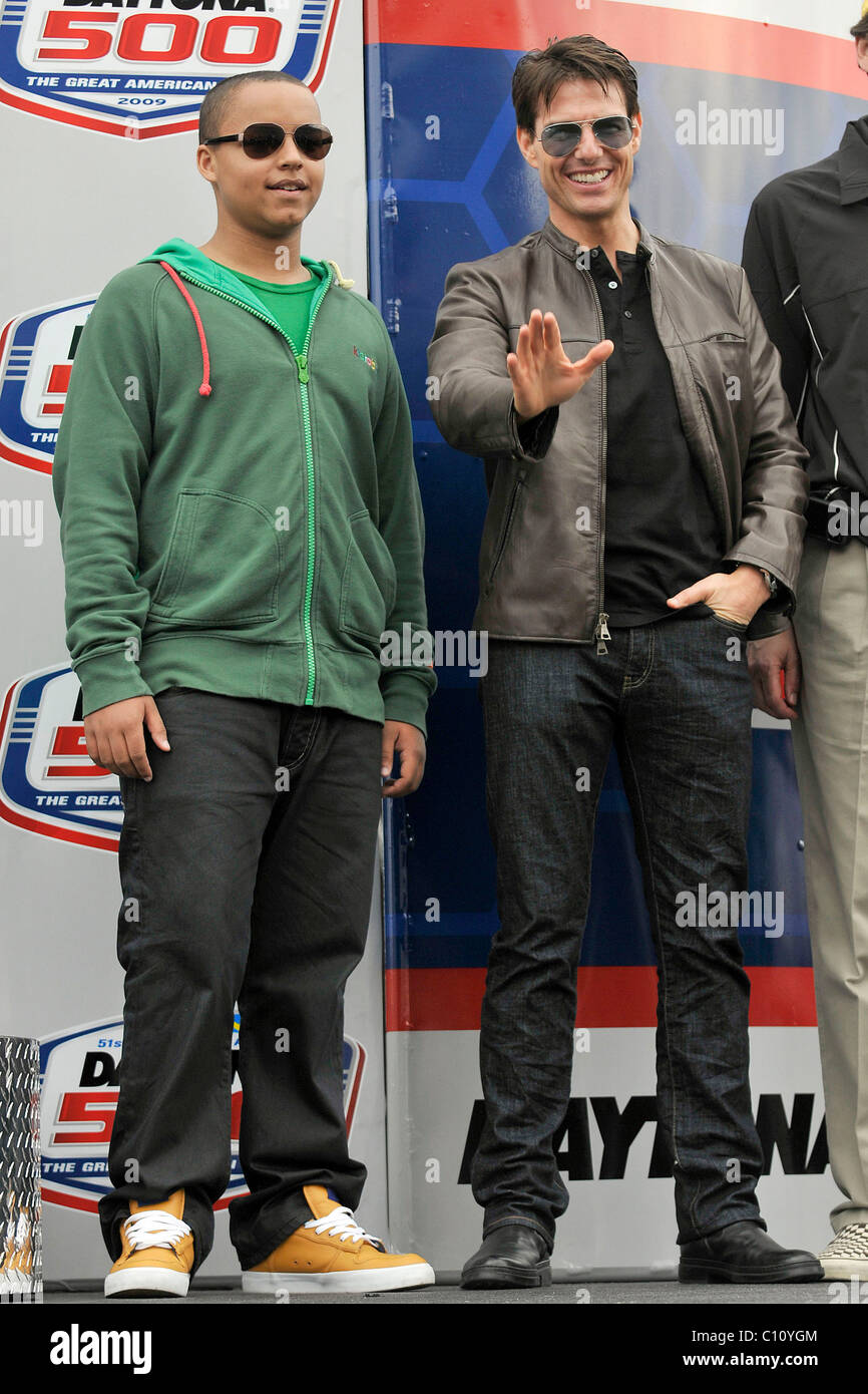 Tom Cruise with his son Connor Cruise The Daytona 500 held at Daytona ...