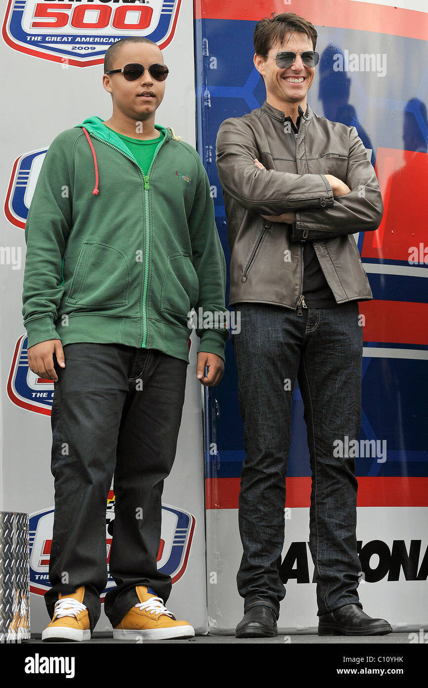Tom Cruise with his son Connor Cruise The Daytona 500 held at Daytona ...