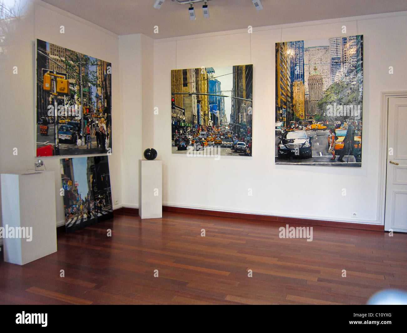 Paris, France, French Art Gallery walls in Saint Germain des Prés ...