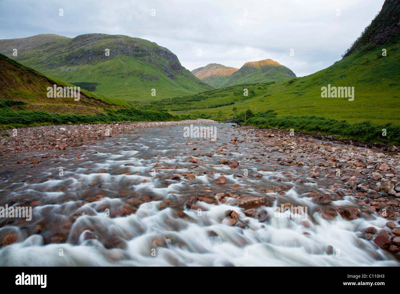 The River Etive in the Glen Etive in the Glen Coe in the Scottish ...
