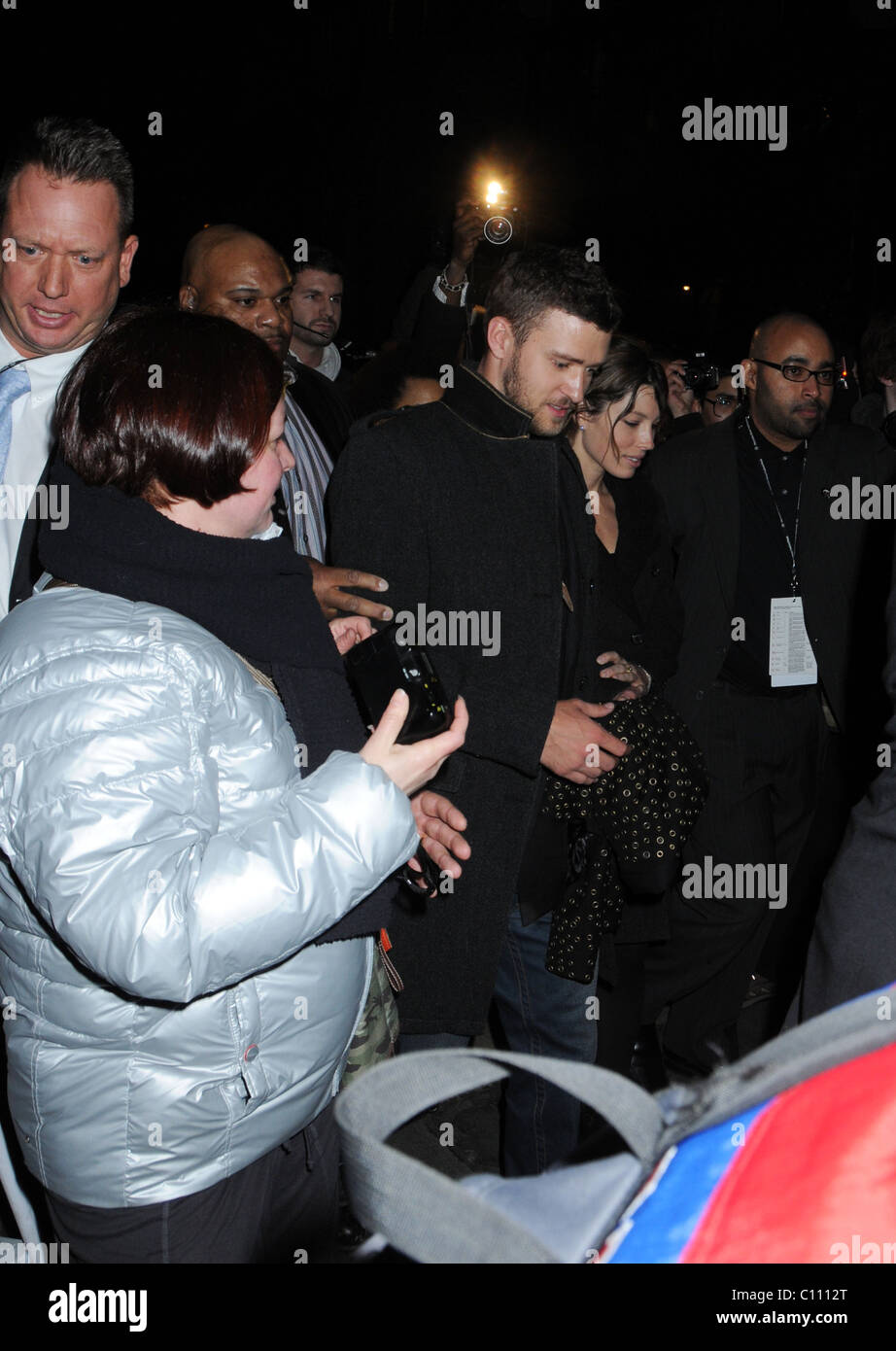Justin Timberlake and Jessica Biel Mercedes-Benz IMG New York Fashion ...