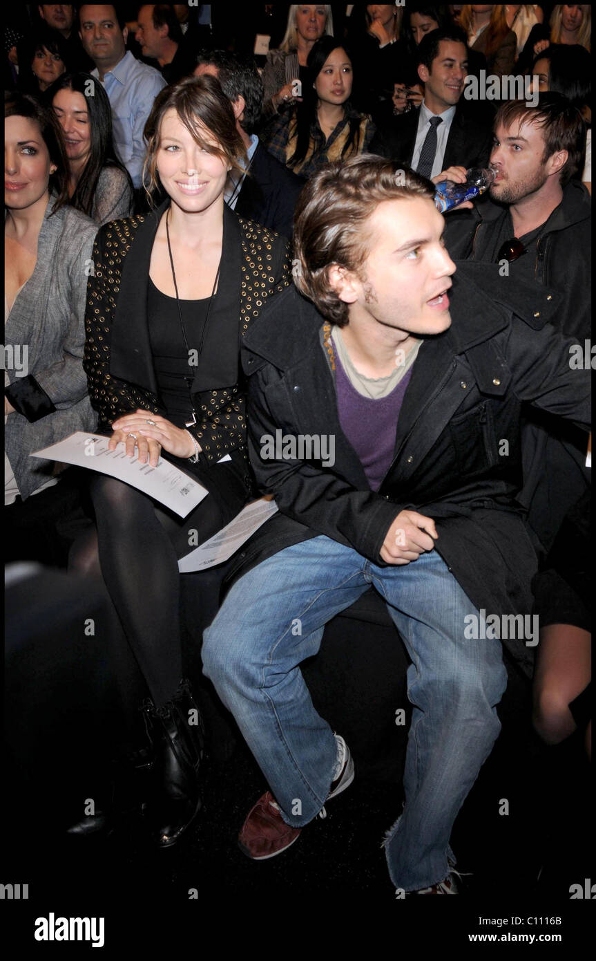 Jessica Biel, Emile Hirsch Mercedes-Benz IMG New York Fashion Week Fall ...
