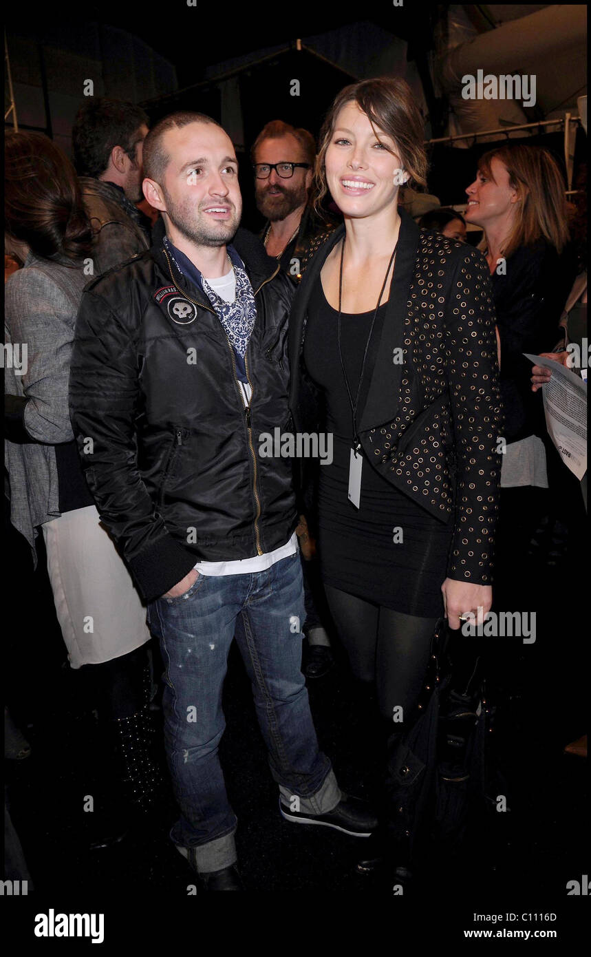 Trace Ayala and Jessica Biel Mercedes-Benz IMG New York Fashion Week ...