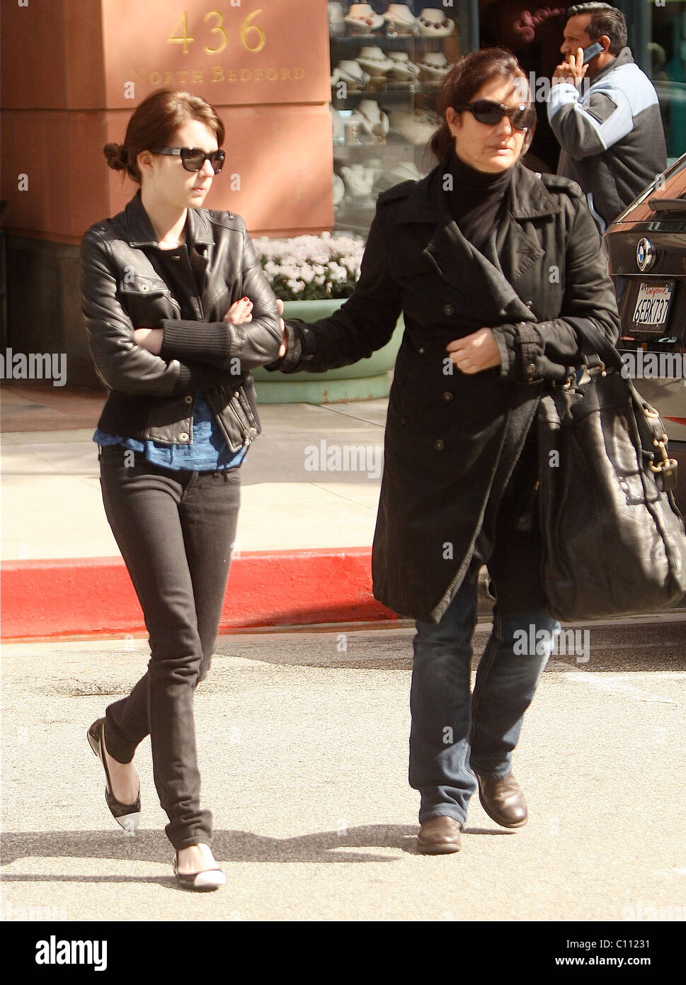 Emma Roberts leaves a medical centre in Beverly Hills with her mother ...